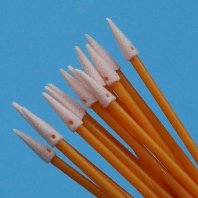 中国 TX750 ダブルエンド ミニスポンジスワブ 圧縮 小型クリーンルーム オレンジスティック付き 細かい泡スワブ 販売のため
