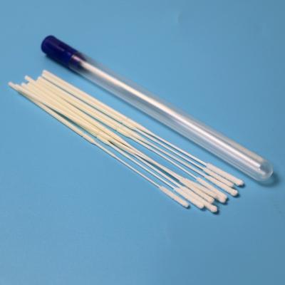 China Swab nasale di nylon a fiocco avvolto individualmente Swab sterile per la raccolta di campioni con tubo for sale