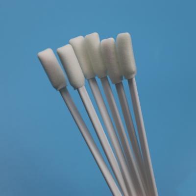 China TX712 Lintvrij Wit PP Stick 10mm Reghoekige Cleanroom Swab Printer Reiniging ESD Foam Swab Te koop