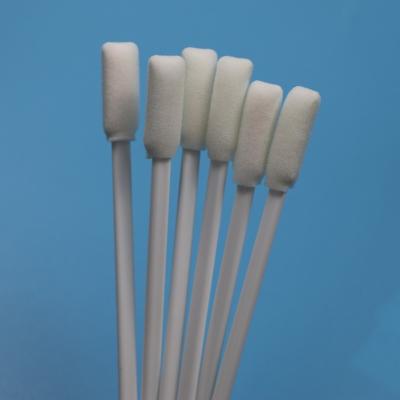 China TX712 Lintvrij Wit PP Stick 10mm Reghoekige Cleanroom Swab Printer Reiniging ESD Foam Swab Te koop