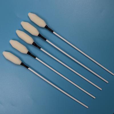 China 21cm Long PP Stick Big Paddle Head Medical Sponge Stick Trocar Wipe Foam Swab for sale