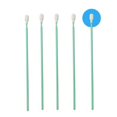 China TX761 Lint Free Green Stick Optical Cleaning Polyester Swab ESD Cleanroom Swab for sale