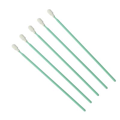 China TX761 Lint Free Green Stick Optical Cleaning Polyester Swab ESD Cleanroom Swab for sale