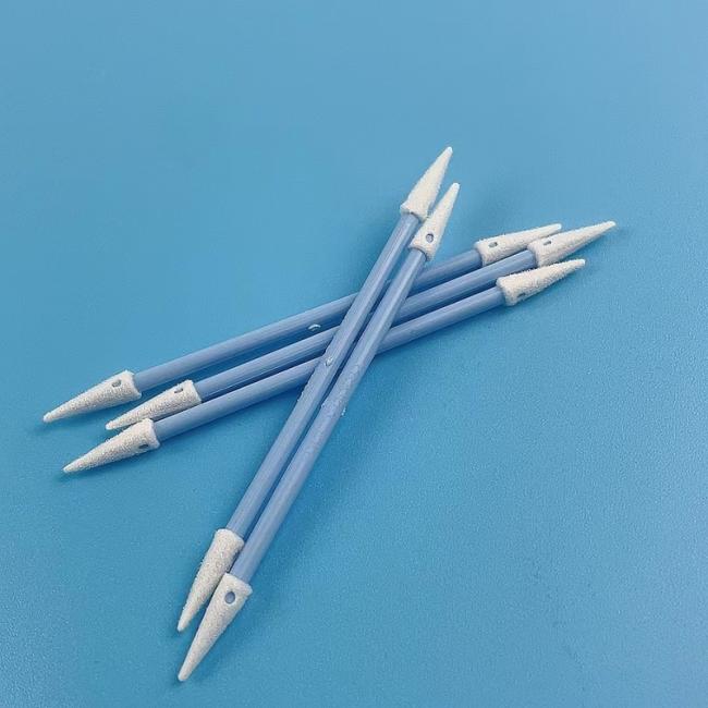 Dual-ended precision foam swabs for electronics cleaning