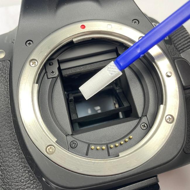 Close-up of sensor cleaning swabs from the kit