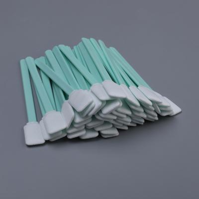 China Dual Layer Polyester Cleaning Swab Flat Rectangle Head 15mm Lint Free Electronics Cleaning Swab 125mm 100pcs for sale