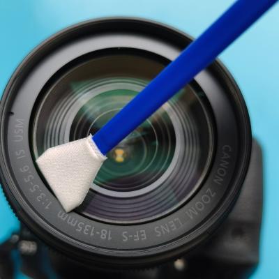 China Individual Wrapped Microfiber Cleaning Swab Double Ended Sensor Swab APS-C Camera Cleaning Swab  with Blue Handle for sale