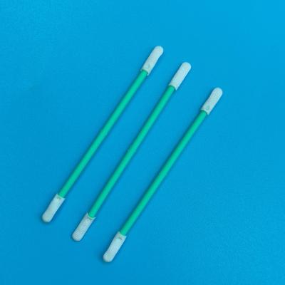 China TX758 Swab de poliéster ESD de doble extremo libre de lingotes Precisión de sala limpia Swab detallado para eliminar el polvo en venta