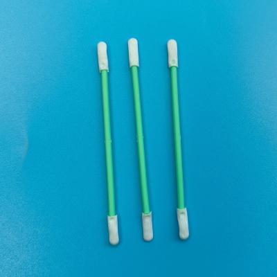 China TX758 Swab de poliéster ESD de doble extremo libre de lingotes Precisión de sala limpia Swab detallado para eliminar el polvo en venta