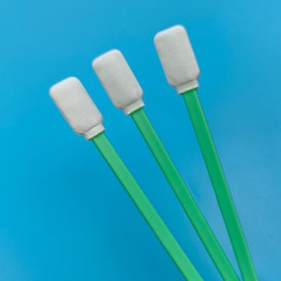 China TX714 Lint Free Flat Square ESD Polyester Swab Limpieza de superficie de la habitación limpia Swab con doble cabeza en venta
