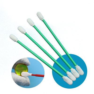 China Hisopo de cabeza de paleta sin pelusa ESD para sala limpia, hisopo óptico de limpieza de poliéster con doble cabezal en venta