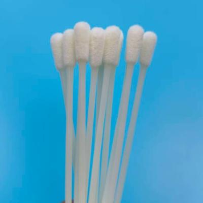 China 146mm Disposable ABS Stick Flocked Nylon Surface Sampling Swab Flu Test Swab Oral Specimen Collection Swab Sterile for sale