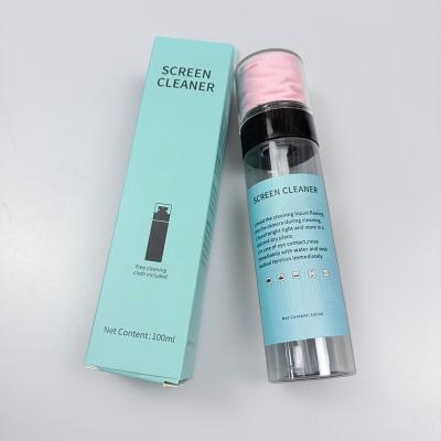 China Screen Cleaner Spray with Microfiber Wipes - Safe for Lenses and Electronics in 30/60/80/100/120mL Sizes for sale