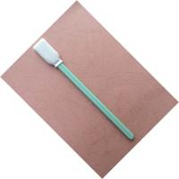 China Sterile Rectangular Microfiber Swab with Green PP Stick for Printer Cleaning for sale