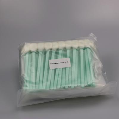 China Car Large Round Foam Tip Swabs Cotton 5 Inch Rigid Handle for sale