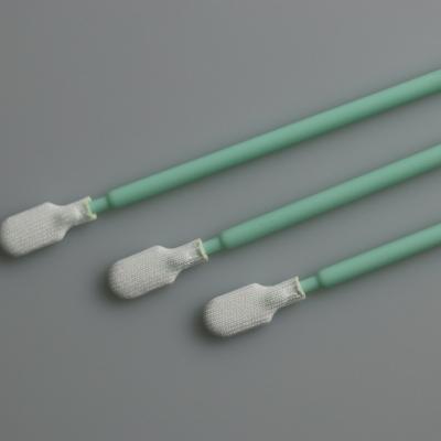 Китай Пробирки полиэстера ручки зеленого цвета головы затвора чистой комнаты твердые с длиной 102mm продается
