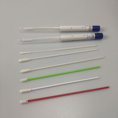 Cina Kit di tamponi nasali/orali NP sterili tamponi di cotone avvolti individualmente con tubo di trasporto in PP OEM bianco in vendita
