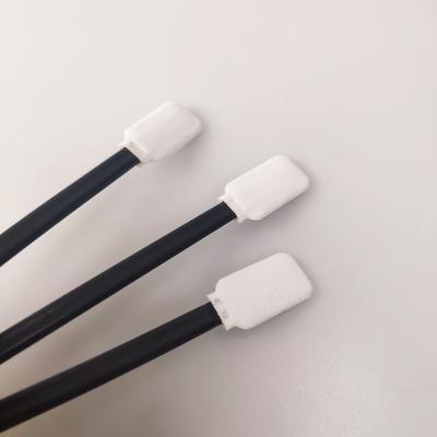 China Cleaning Black Handle Double Layers Polyester Swabs 100pcs/Bag for sale