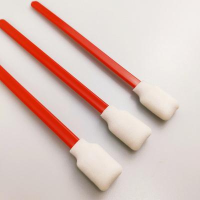 China TX707 Swab van schuimtype Totaal lengte 128 mm Red Stick Cleanroom Sponge Swab Te koop