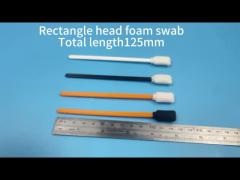 Multi Purpose 5 Inch Cleaning Swabs Orange Rectangular Foam Tips Durable PP Handles Non Shedding Design