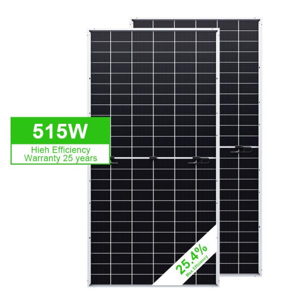 Quality HP Power 515W Solar Panels Inmetro Certified Photovoltaic N-Type Topcon Power Glass White PERC HJT Whosale for sale