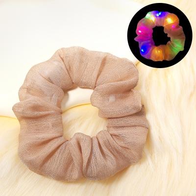 China New LED mesh large scrunchie Luminous Hair Tie for sale