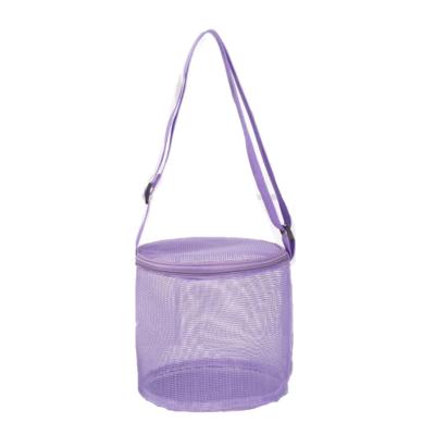 China New Children'S Mesh Shell Storage Bag Beach Three-Dimensional Round Sand Bucket for sale