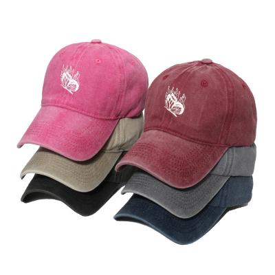 China Sombrero de béisbol lavado de la primavera/del verano y apenado versátil con la impresión de la mariposa para la hembra en venta