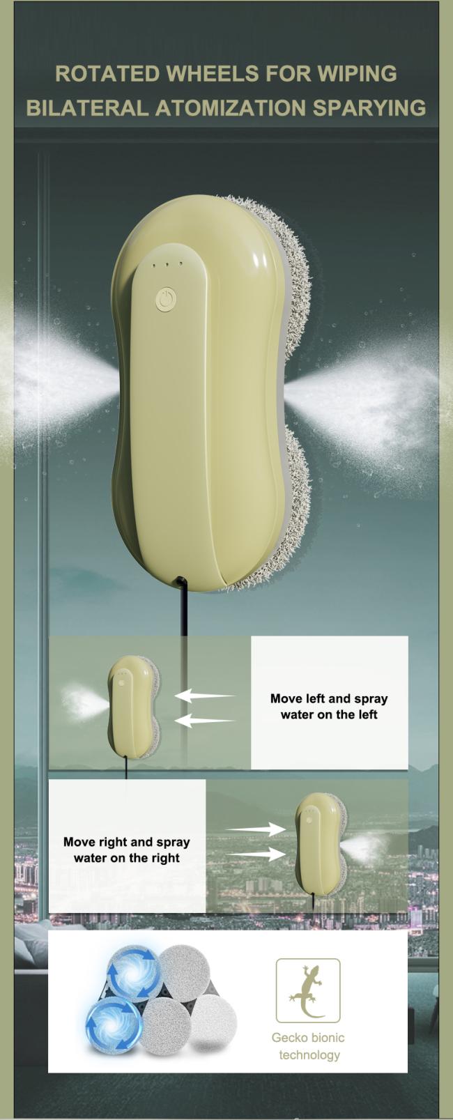 Window cleaning robot side view