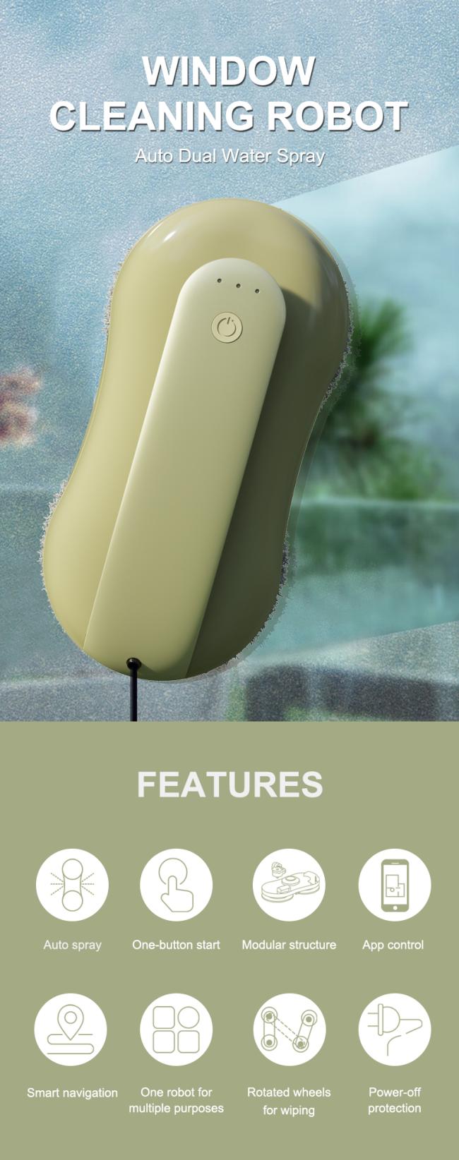 Window cleaning robot front view