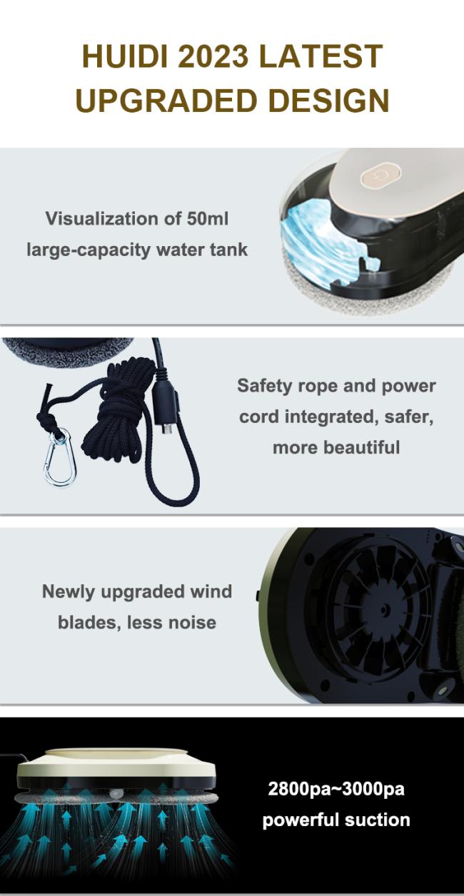 Window cleaning robot side view