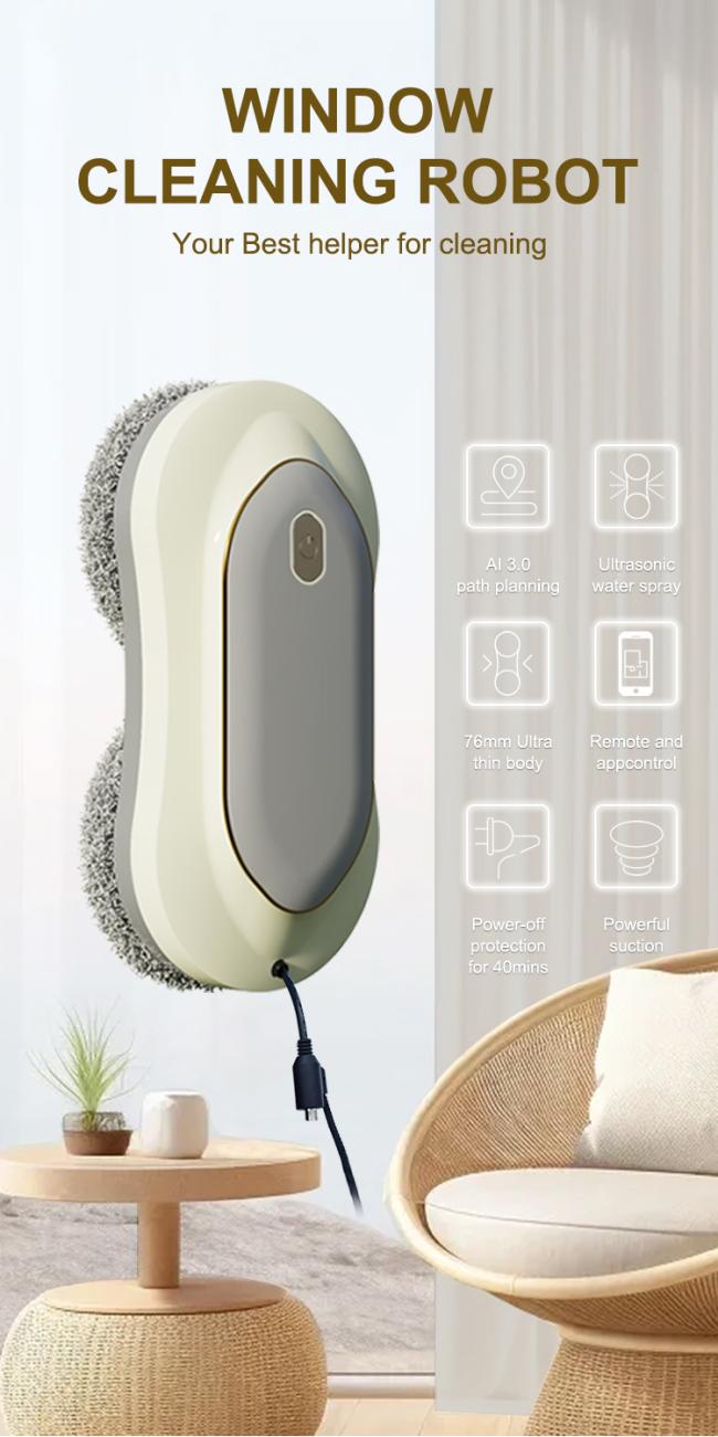 Window cleaning robot front view