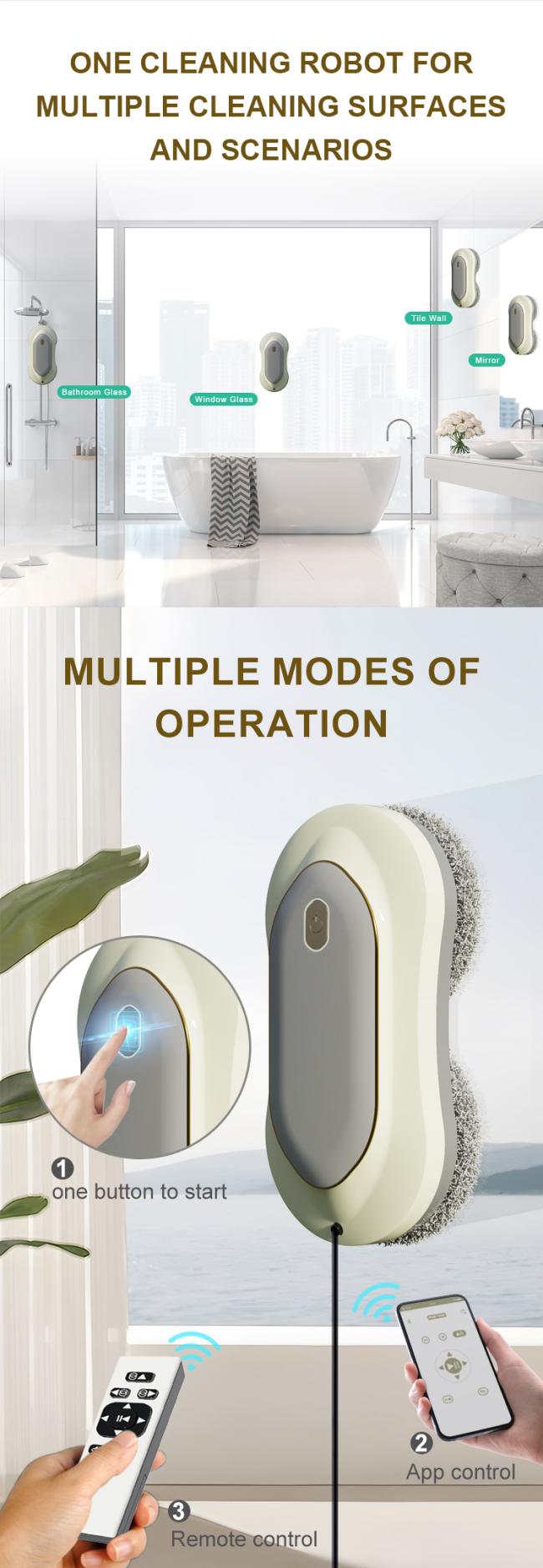 Window cleaning robot in action