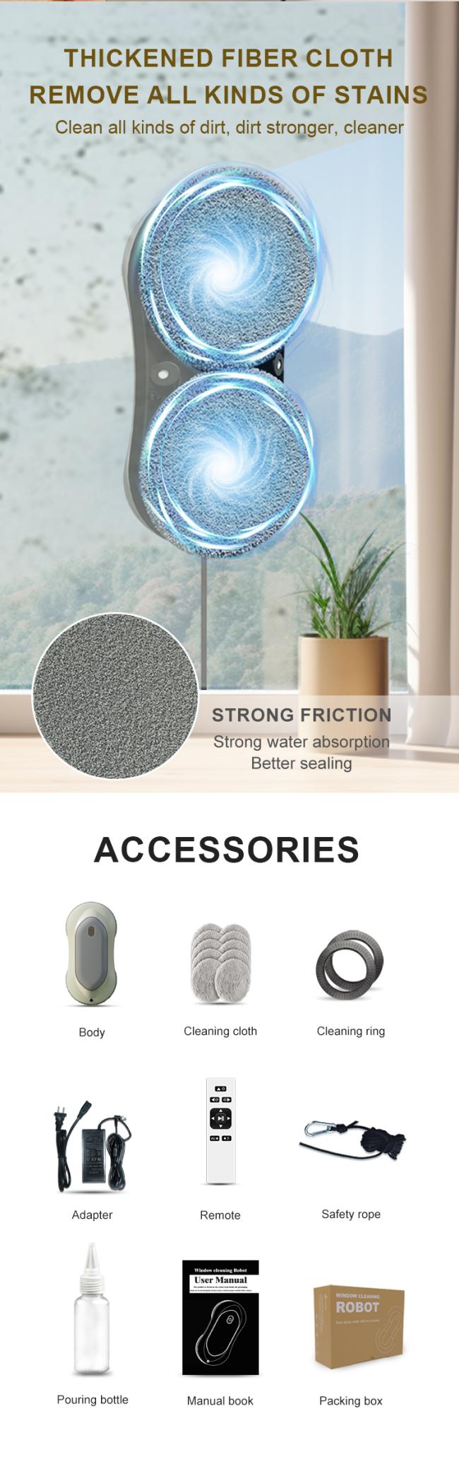 Window cleaning robot components