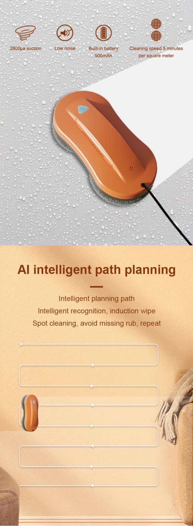 Window cleaning robot side view