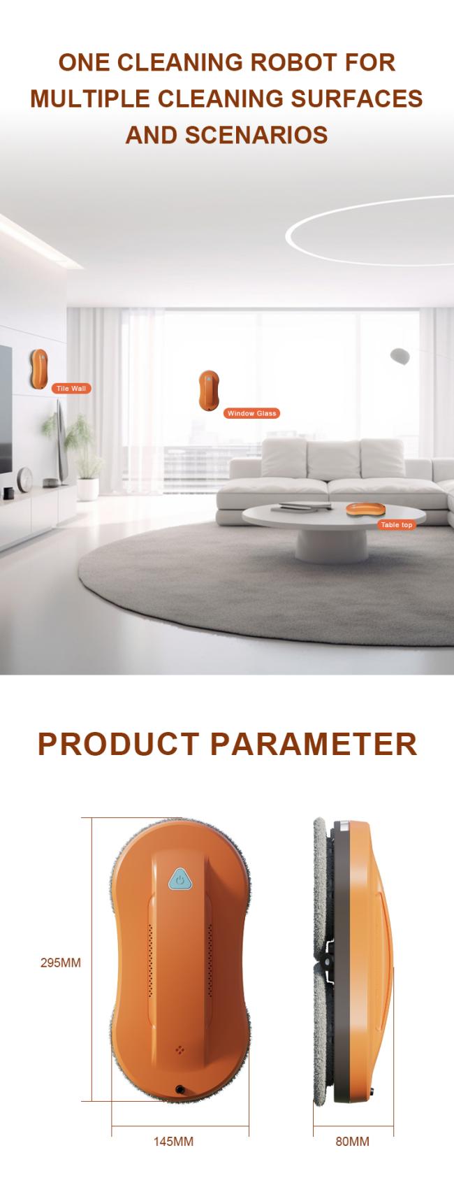 Window cleaning robot in action