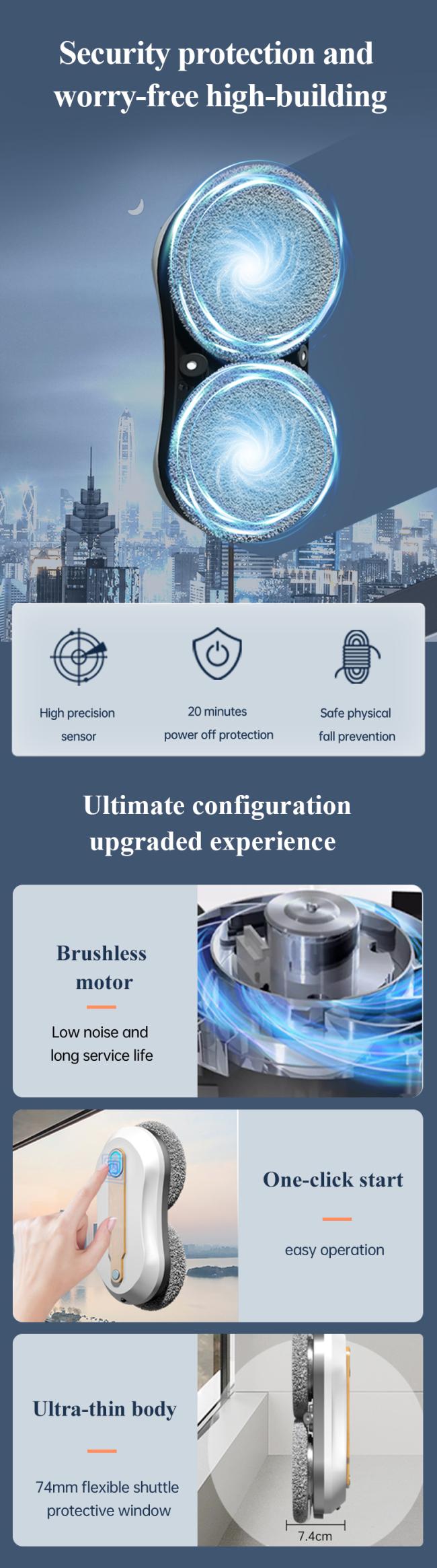 Smooth Glide Window Cleaning Robot - Front View