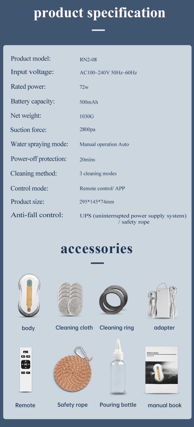 Smooth Glide Window Cleaning Robot - Side View
