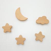 China Wooden Star Moon Furniture Knobs Pulls Drawer Knobs For Children Room for sale