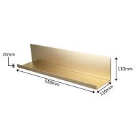 China Modern Aluminum Structural Frame L Shape Golden Floating Shelf Wall for sale