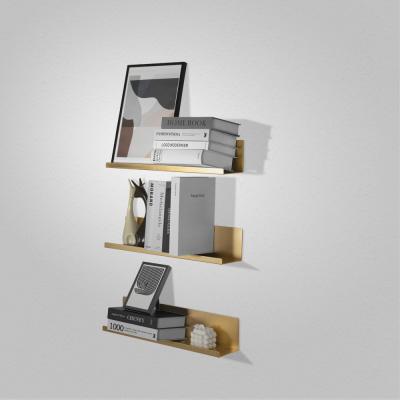 Cina L'OEM ha personalizzato il nero di galleggiamento decorativo del libro dello scaffale di alluminio della parete in vendita