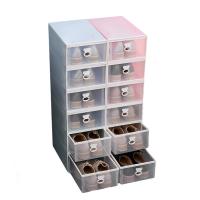 China Dustproof Drop Front Plastic Shoe Boxes Transparent Pull Out Organizer Durable Storage Space Saver for Dorms for sale