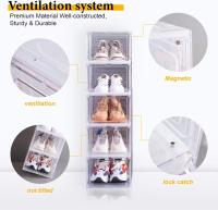 China Spot New Products Space Saving Stackable Acrylic Shoe Organizer for Closet Sneaker Storage for sale