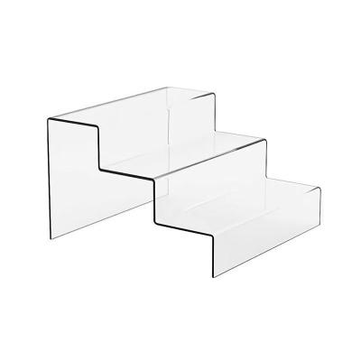 China Acrylic Stepped Display Stand Transparent Live Display Stand Multi-layer Hand Standing Brand Step Storage Rack for sale