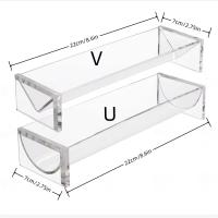 China Transparent Acrylic Rectangular Food Dessert Wedding Tray Cookie Rack Storage Rack for sale