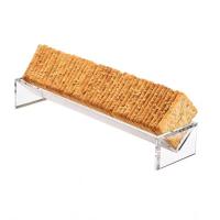 China Transparent Acrylic Rectangular Food Dessert Wedding Tray Cookie Rack Storage Rack for sale