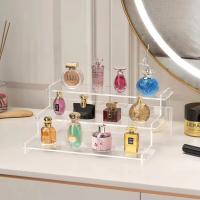 China Custom 3-layer Stepped Acrylic Riser Display Rack Perfume Jewelry Storage Rack for sale