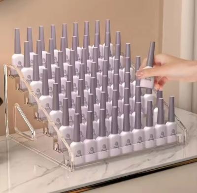 China Portable Muti-layer Acrylic Plastic Storage Rack for Cosmetics Nail Polish Essential Oil for sale
