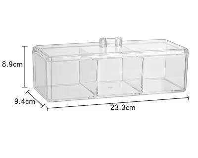China Custom-made Acrylic Multi-functional Dustproof Tea Bag Storage Box with Lid Container for sale