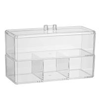 China Custom-made Acrylic Multi-functional Dustproof Tea Bag Storage Box with Lid Container for sale